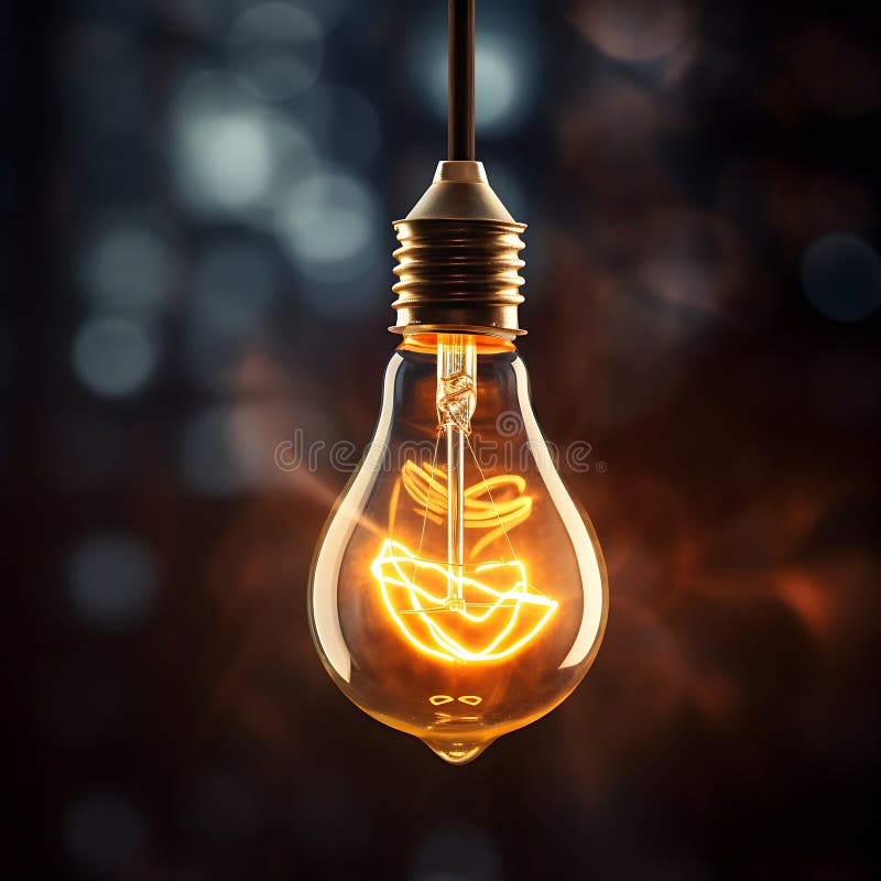 A Background with a Light Bulb Generated by Artificial Intelligence ...