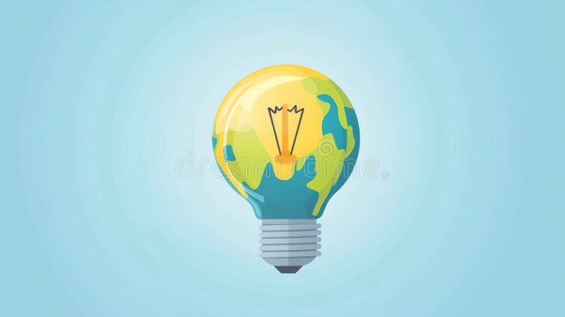 Light Bulb Globe Concept Representing Global Ideas and Impact Stock ...