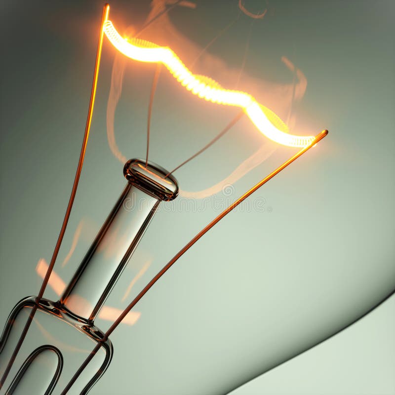 Light Bulb with Glow. 3D Illustration Stock Image - Illustration of ...