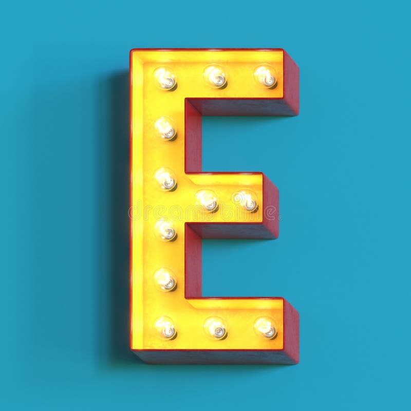 Light Bulb Alphabet Character E Font Stock Illustrations – 30 Light ...