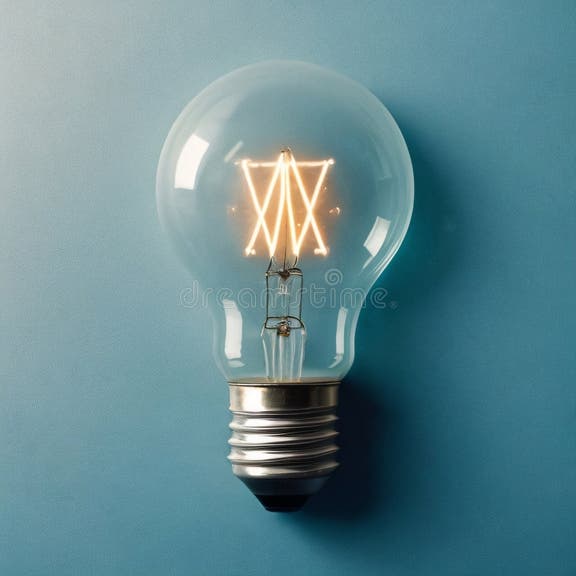 A Light Bulb with a Glowing Inside Stock Illustration - Illustration of ...