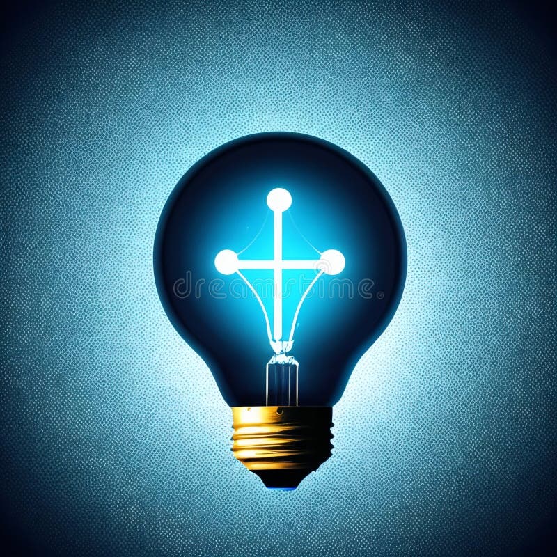 A Light Bulb with a Glowing Inside Stock Illustration - Illustration of ...