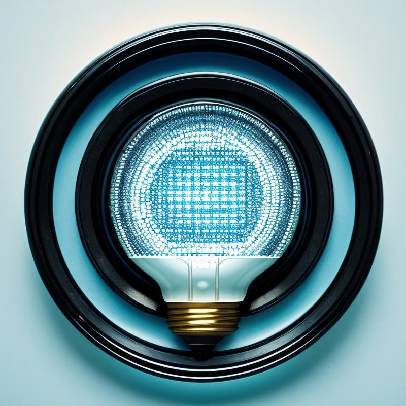A Light Bulb with a Glowing Inside Stock Illustration - Illustration of ...