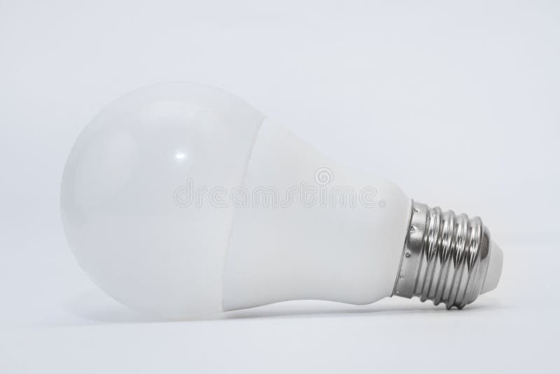 Light Bulb on a Gray Background. View from Above Stock Image - Image of ...