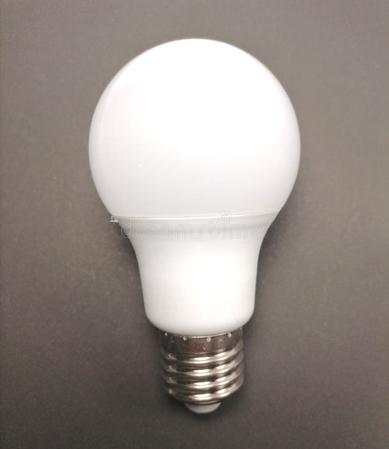 Light Bulb on Gray Background Stock Photo - Image of bulb, include ...