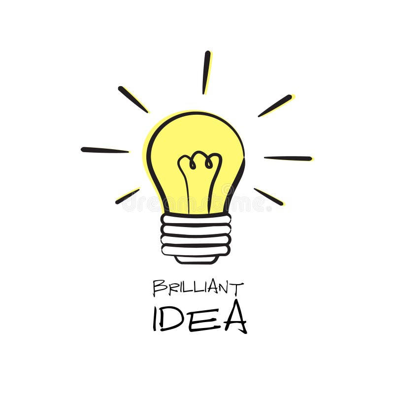 Light Bulb. Great Idea Bulb Icon Clipart. Vector Illustration. Stock ...