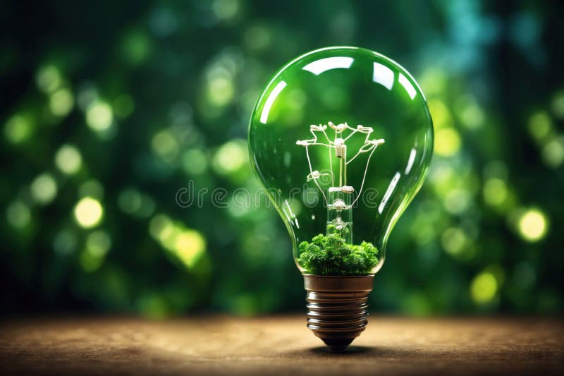 The Light Bulb Green Energy for Technology Environmental Friendly ...