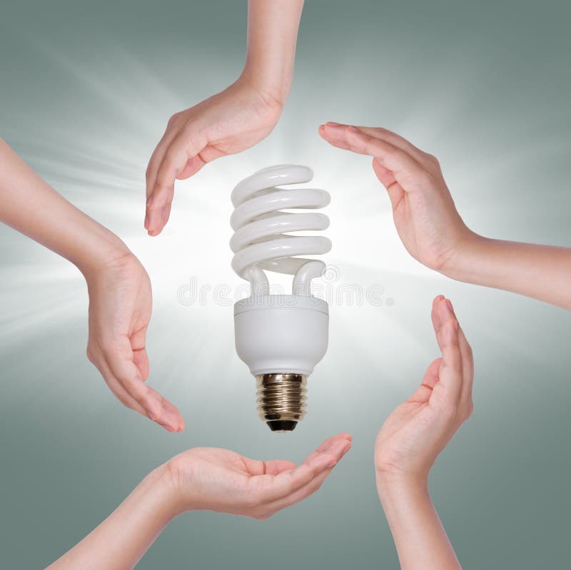 Light bulb on hand. stock photo. Image of creativity - 21319334