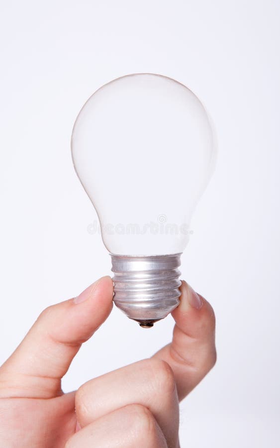 Light bulb in hand stock photo. Image of lamp, european - 25394248