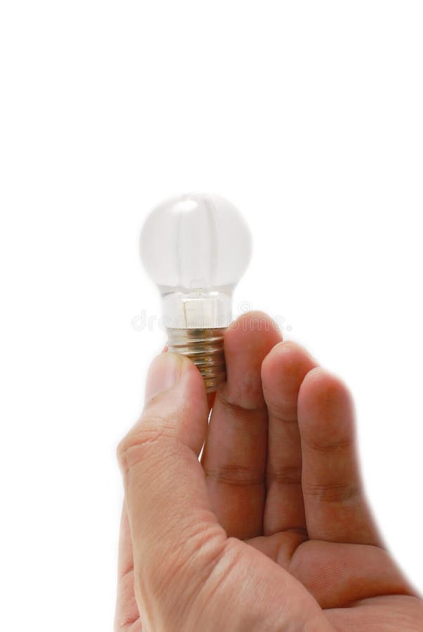 The light bulb in hand stock image. Image of closeup - 27321905