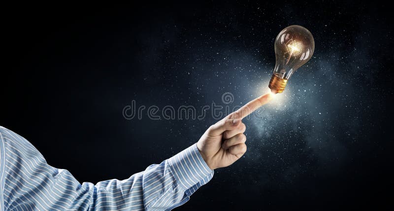 Light bulb in hand stock image. Image of watt, gesture - 59707649