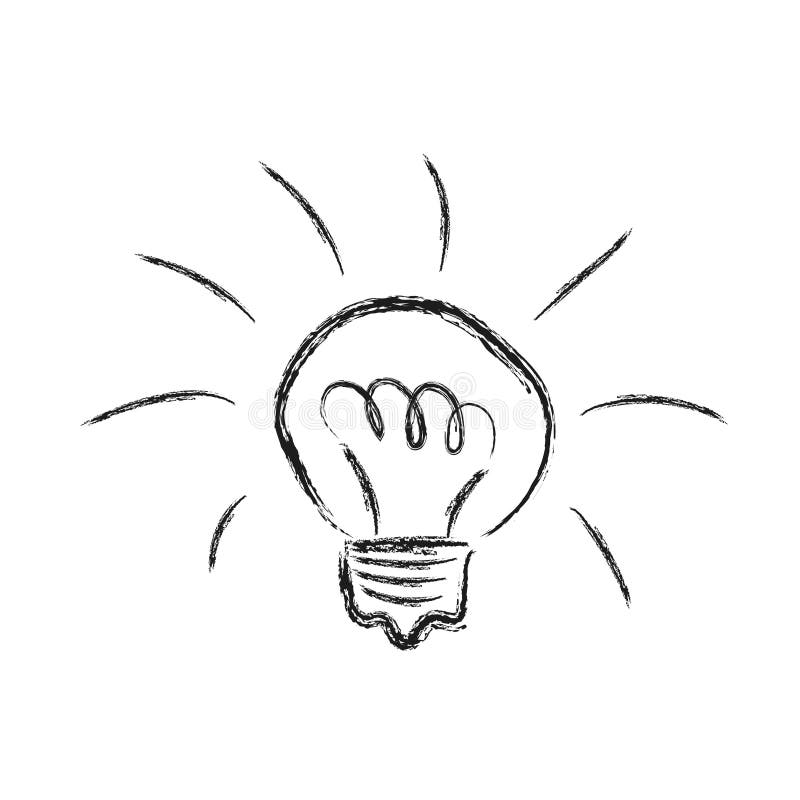 Light Bulb Hand Drawn Sketch Illustration Stock Vector - Illustration ...