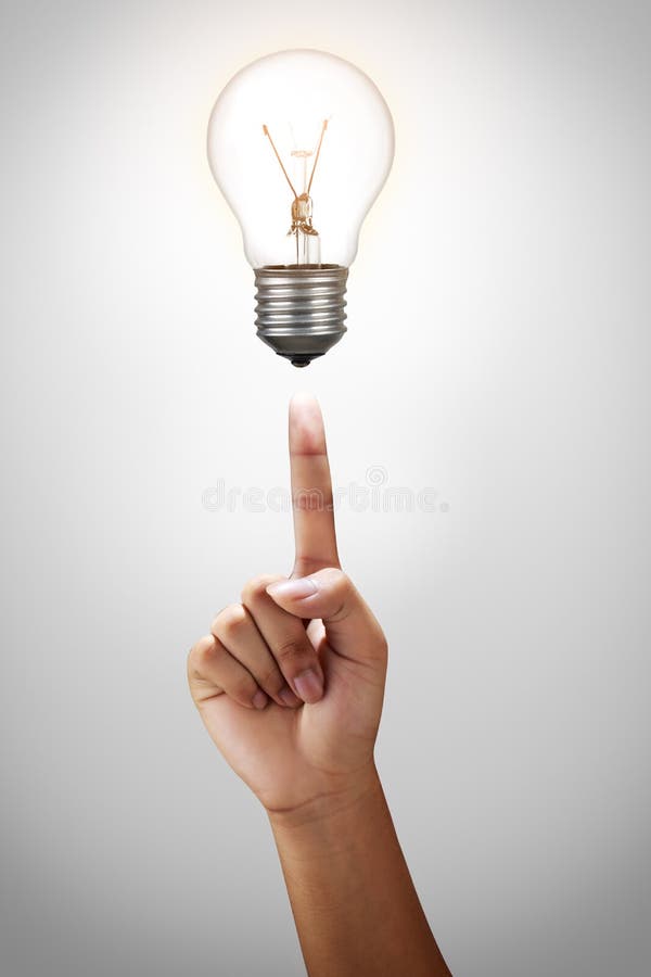 Hand with light bulb stock photo. Image of ecology, industry - 29992562