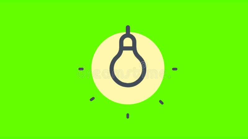 Light Bulb Hanging Animation on Green Screen Background Stock Video ...