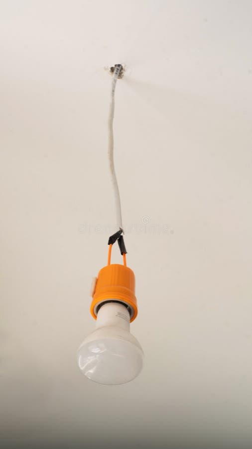 Light Bulb Hanging on the Ceiling Stock Image - Image of light ...