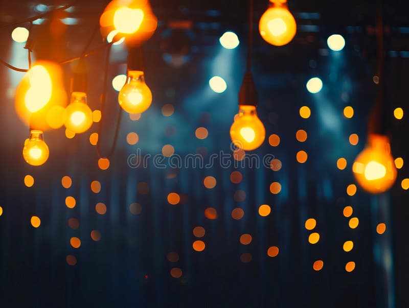 A Light Bulb Hanging in the Dark Stock Image - Image of bulb, string ...