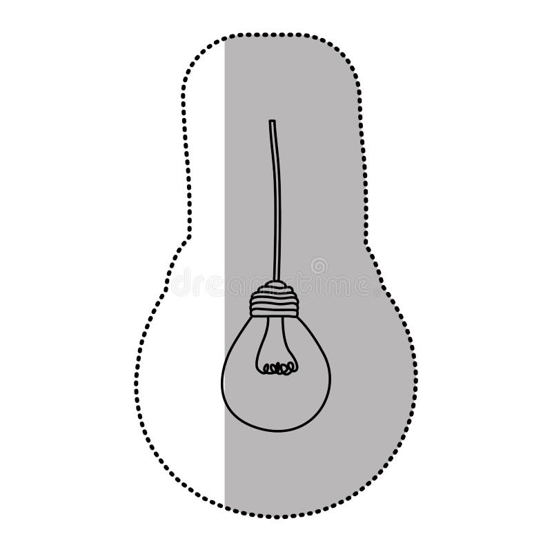 Light bulb hanging icon stock illustration. Illustration of spotlight ...