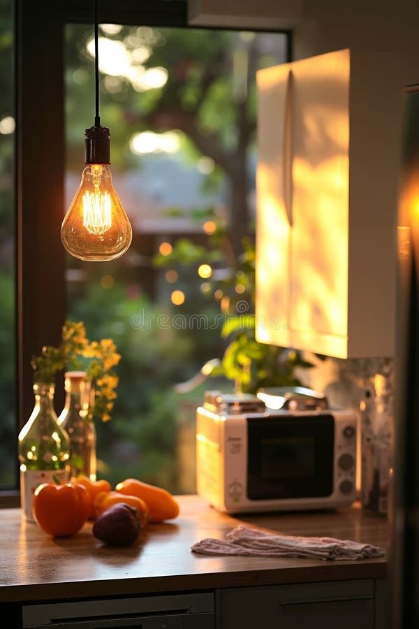 Kitchen Counter Light Hanging Over Stock Photos - Free & Royalty-Free ...