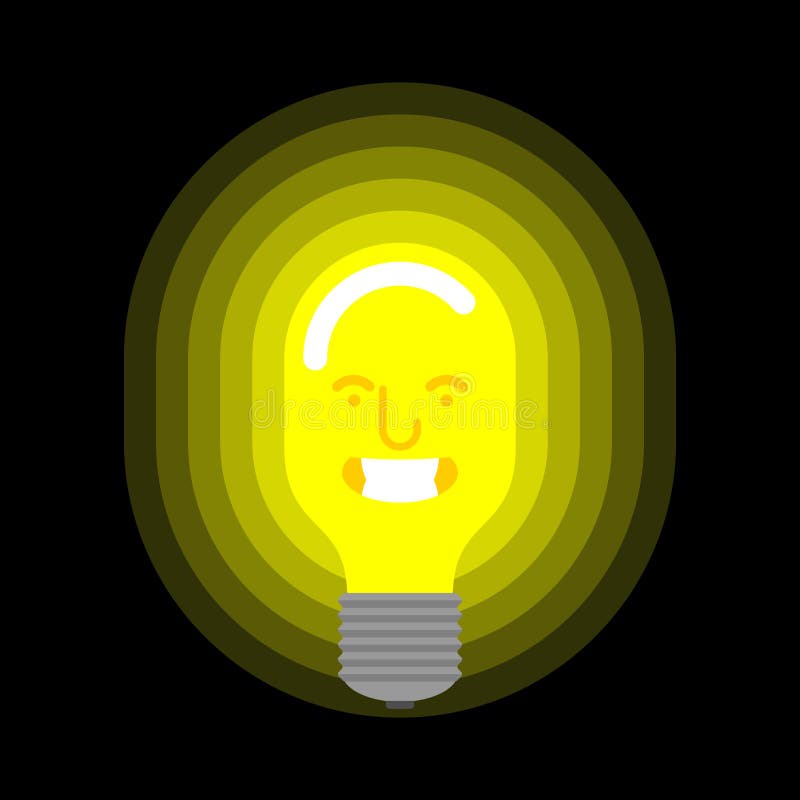 Light Bulb Head. the Concept of a Bright Head, a Person Who Has a Lot ...