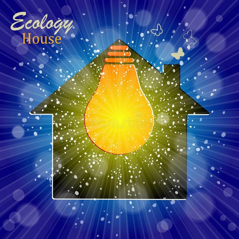 Light Bulb in the House. a Bright Light Bulb with Sunlight Illuminates ...