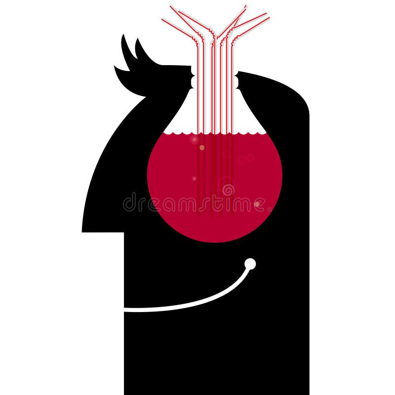 Brain with Many Connected Wires. Metaverse Cyberpunk Concept ...