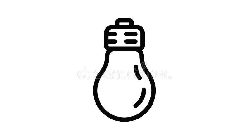 Bulb Icon Animation with Yellow Color. 4K Video Stock Video - Video of ...