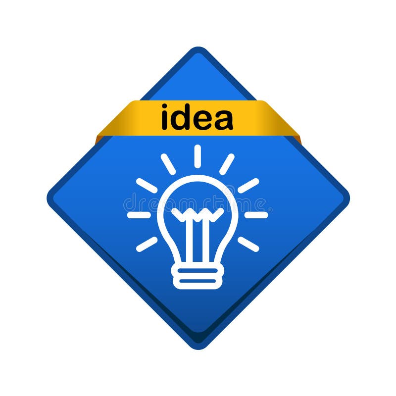 Light bulb icon button stock vector. Illustration of abstract - 121268477