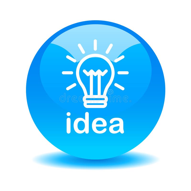 Light bulb icon button stock vector. Illustration of business - 121268310