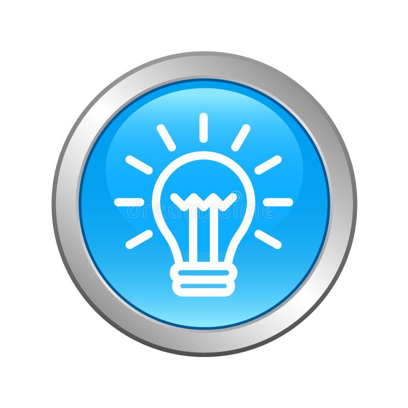 Light bulb icon button stock vector. Illustration of corporate - 121268976