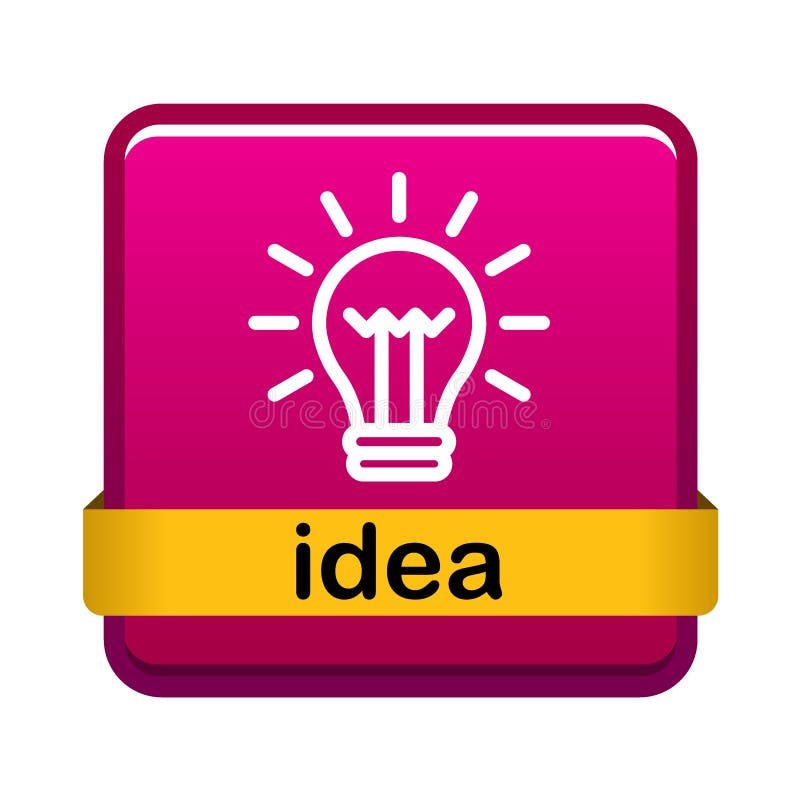 Light bulb icon button stock vector. Illustration of graphic - 121269198