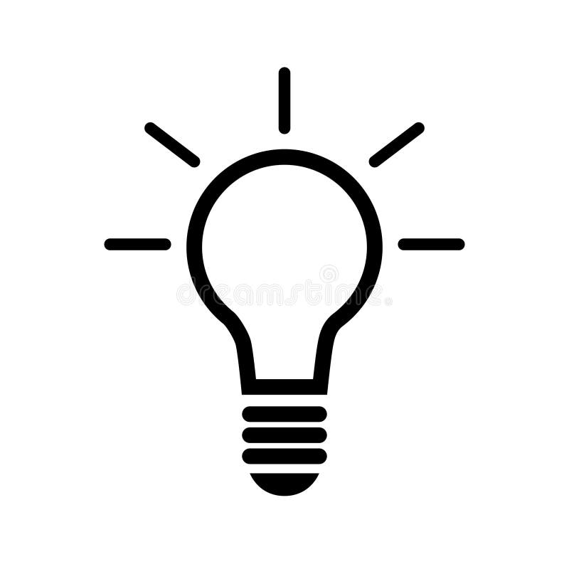 Light Bulb Icon, Contemporary Design Stock Illustration - Illustration ...