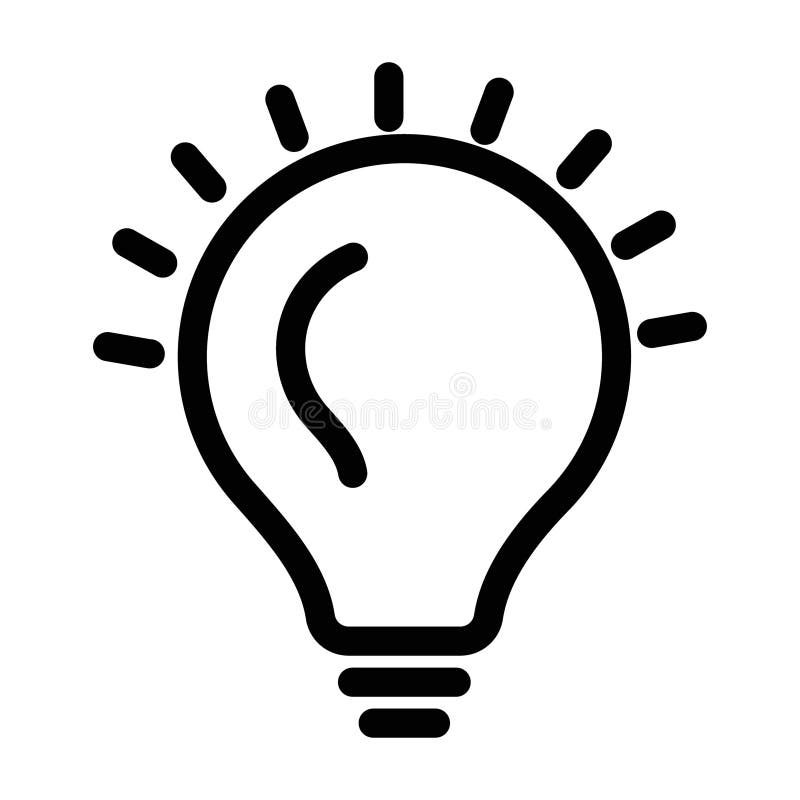 Light Bulb Icon Design in Filled and Outlined Style Stock Vector ...
