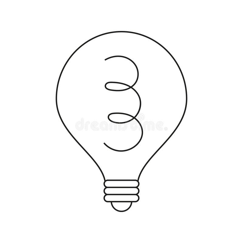 Light Bulb Icon Doodle Illustration. Concept of Idea and Solution ...