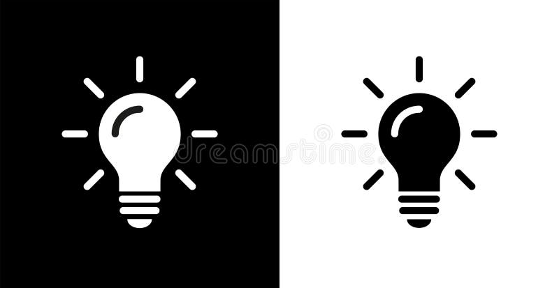 Light Bulb Icon. Energy and Thinking Symbol. Creative Idea and ...
