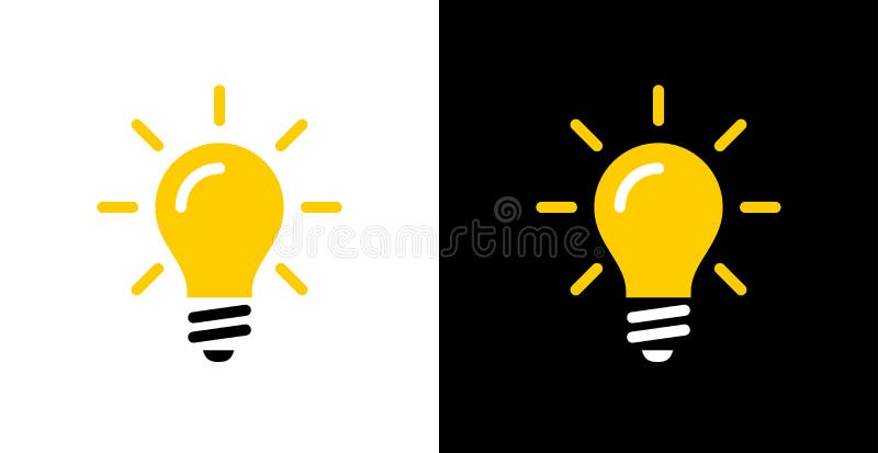 Light Bulb Icon. Energy and Thinking Symbol. Creative Idea and ...