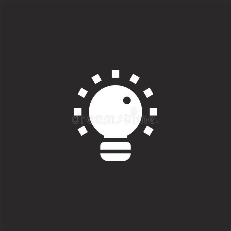 Light Bulb Icon. Filled Light Bulb Icon for Website Design and Mobile ...