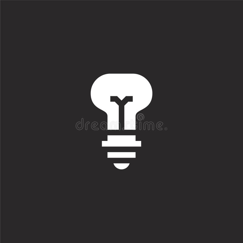 Light Bulb Icon. Filled Light Bulb Icon for Website Design and Mobile ...