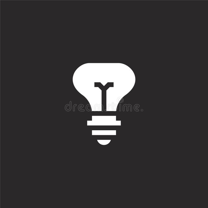Light Bulb Icon. Filled Light Bulb Icon for Website Design and Mobile ...
