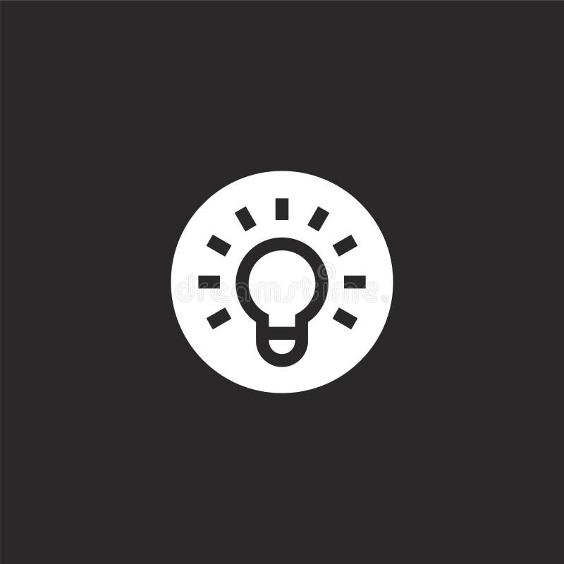 Light Bulb Icon. Filled Light Bulb Icon for Website Design and Mobile ...