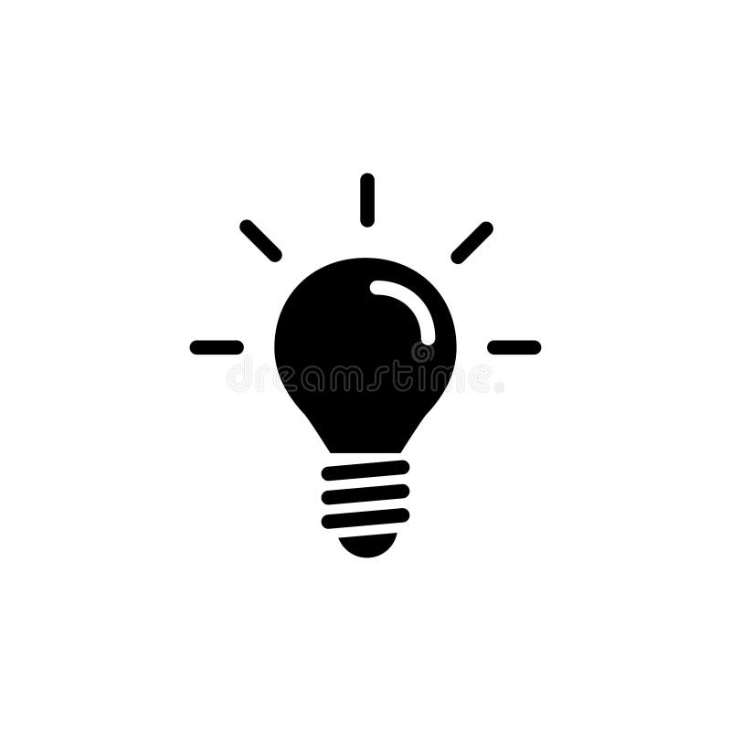 Light Bulb Icon Flat Vector Template Design Trendy Stock Vector ...