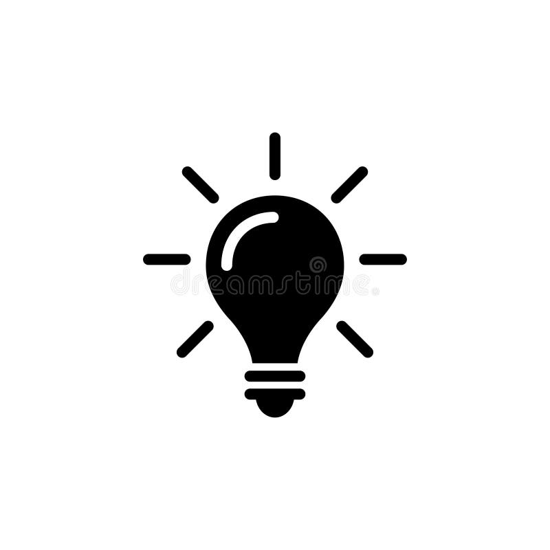 Light Bulb Icon Flat Vector Template Design Trendy Stock Vector ...