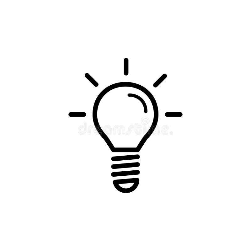 Light Bulb Icon Flat Vector Template Design Trendy Stock Illustration ...