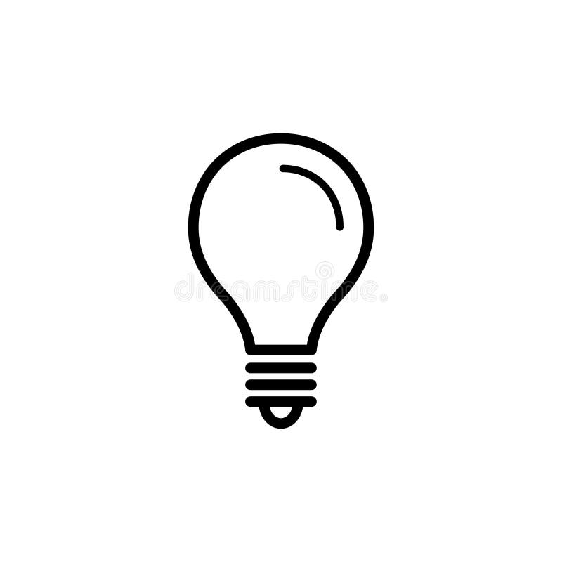 Light Bulb Icon Flat Vector Template Design Trendy Stock Vector ...