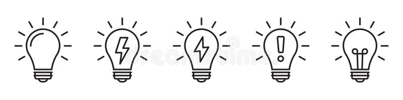The Light Bulb Icon, Full of Ideas and Creative Thinking, Analytical ...