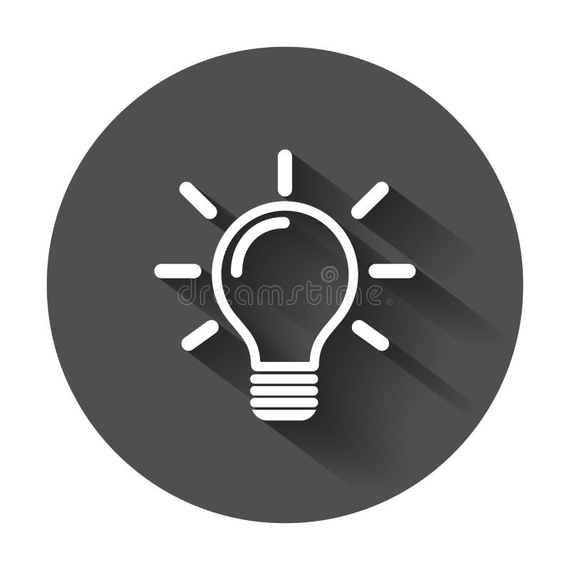 Light bulb icon. stock vector. Illustration of glowing - 92595303