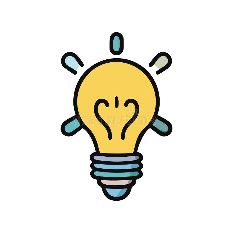 Light Bulb Icon. Idea Symbol. Flat Design Stock Vector - Illustration ...