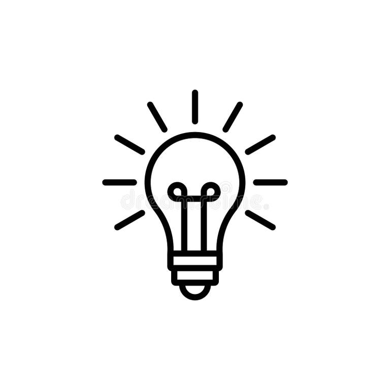 Light Bulb Icon Ideal for Ideas and Innovation Stock Vector ...