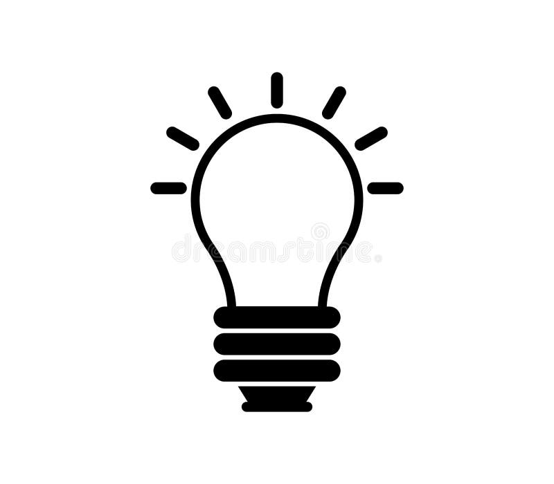 Light Bulb Icon Illustrated in Vector on White Background Stock ...