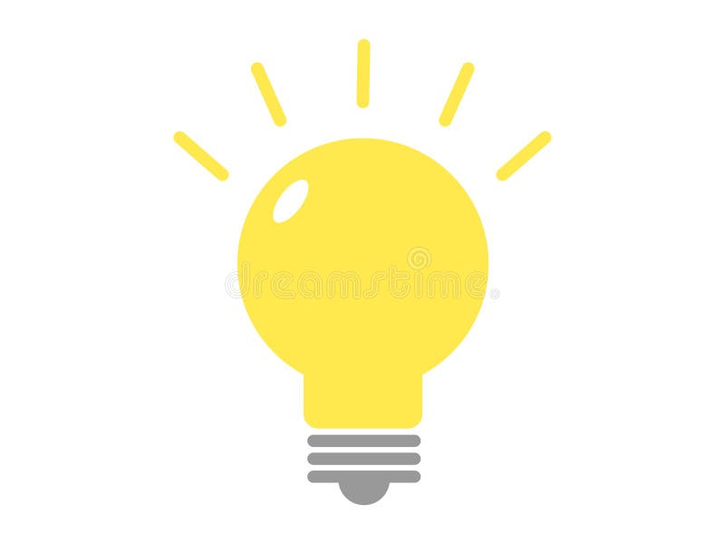 Light Bulb Icon (inspiration Mark) Stock Vector - Illustration of ...