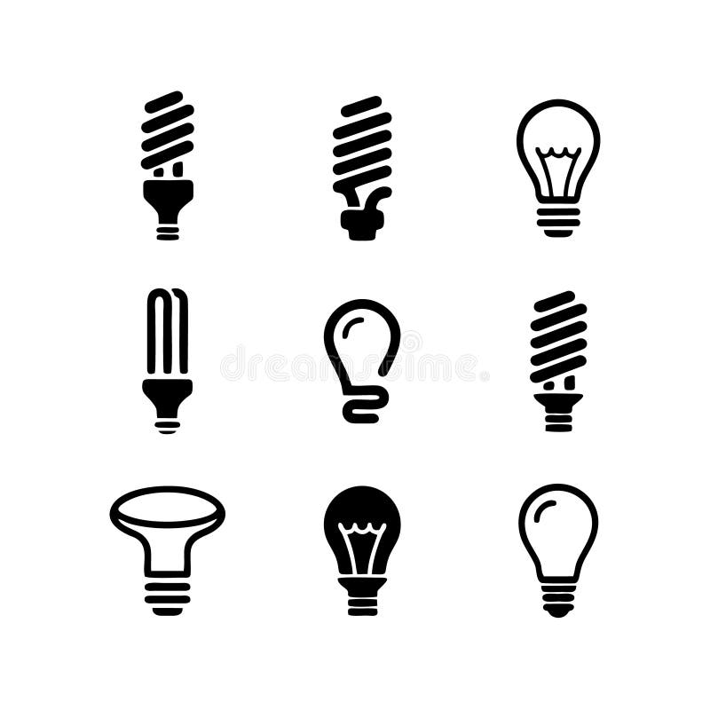Light Bulb Icon Isolated on White Background. Light Bulb Icon in Trendy ...